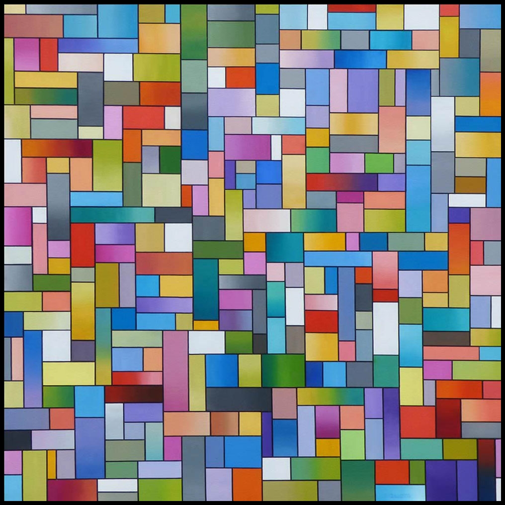 Title: Quadrilateral Code. (Acrylic on Box Canvas 90x90cm) – Dylan ...